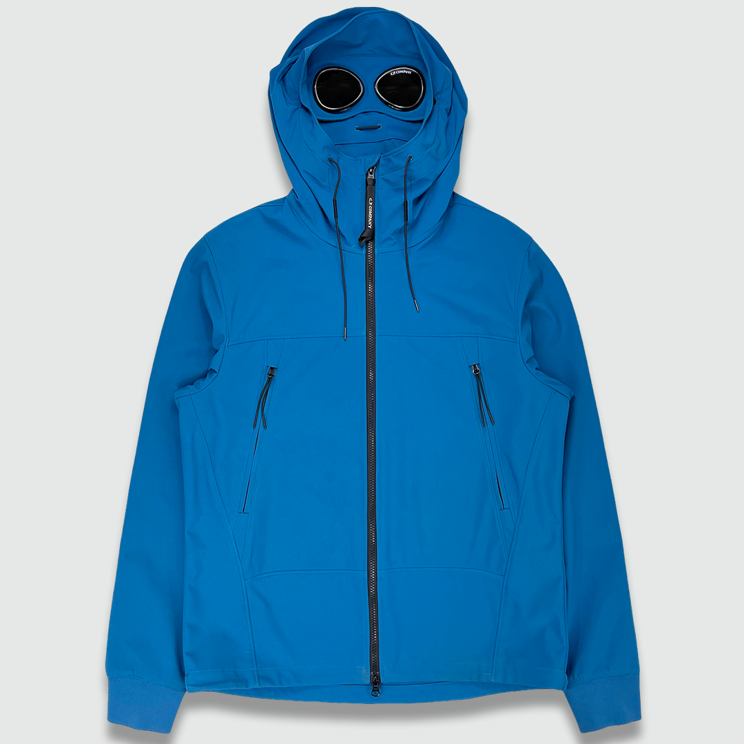 Baby Blue Shell Goggle Jacket Blue Cp Company Soft Shell Parka CP ...